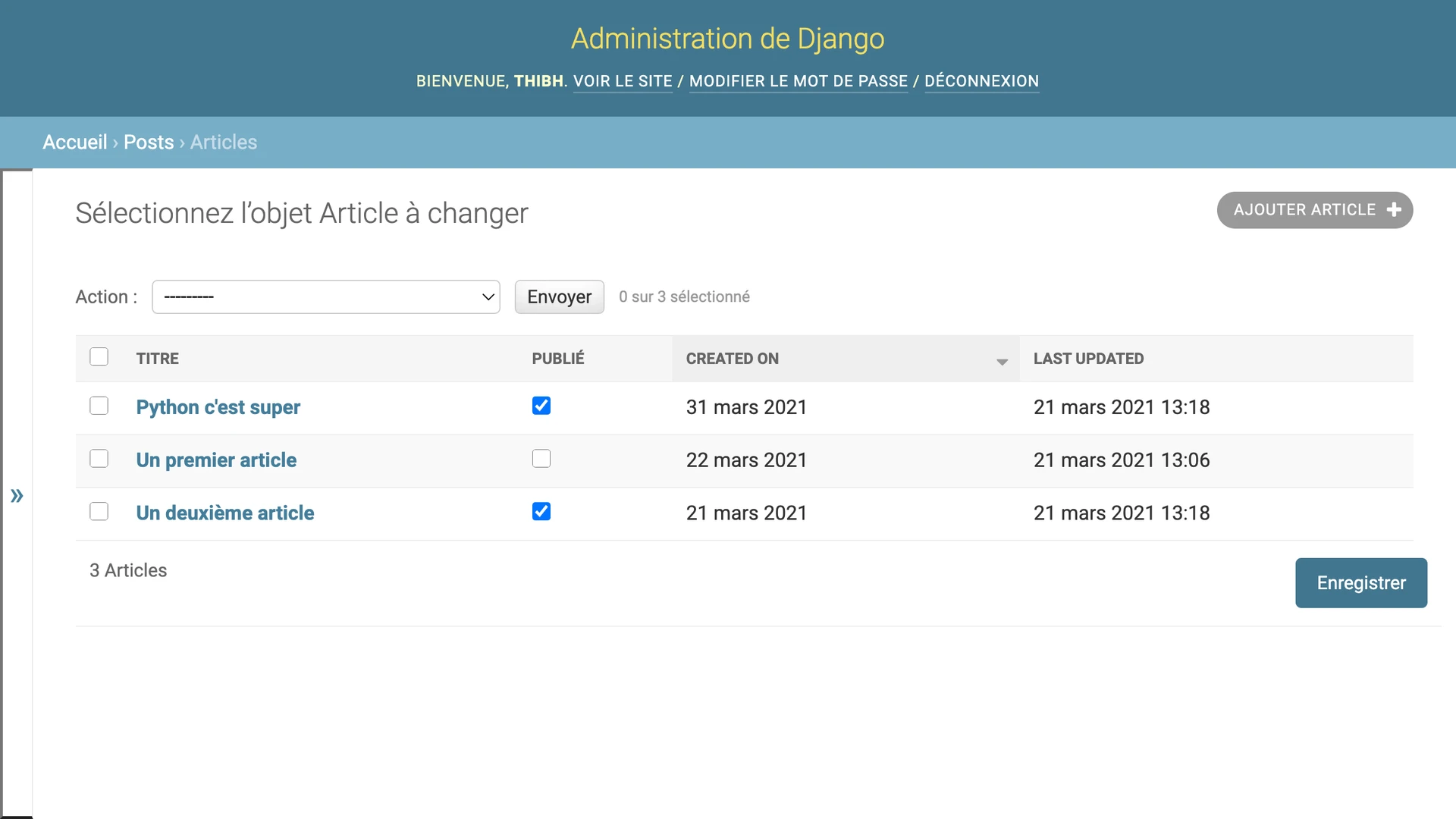 Créer un blog avec Django