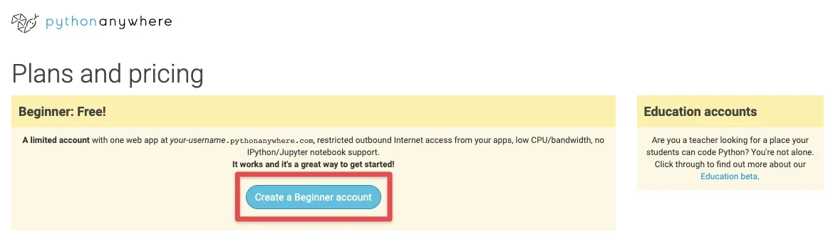 Déployer une application Django sur PythonAnywhere